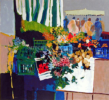 Claude Fauchère Limited Edition Serigraph on Paper:"Colors de Menth ...