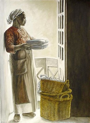 Consuelo Gamboa Fine Art Print:"Lady by the Window" - Consuelo Gamboa