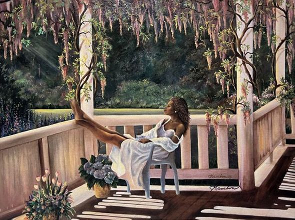 Consuelo Gamboa Artist Hand Signed Canvas Print:"Afternoon Dreams ...