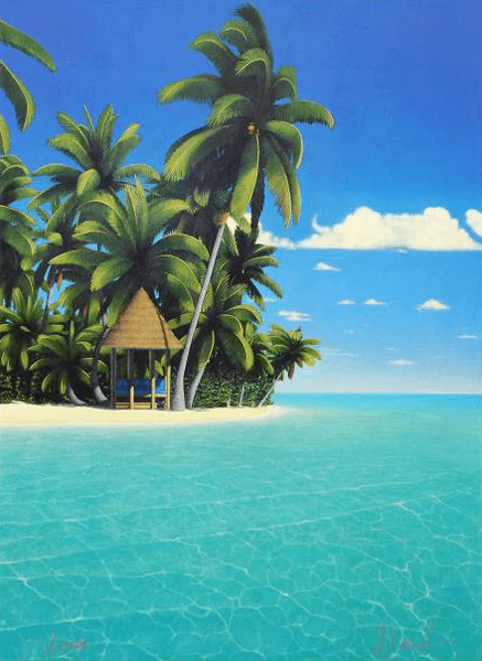 Dan Mackin Limited Edition Lithograph on Art Paper: "The Cabana" - Dan ...