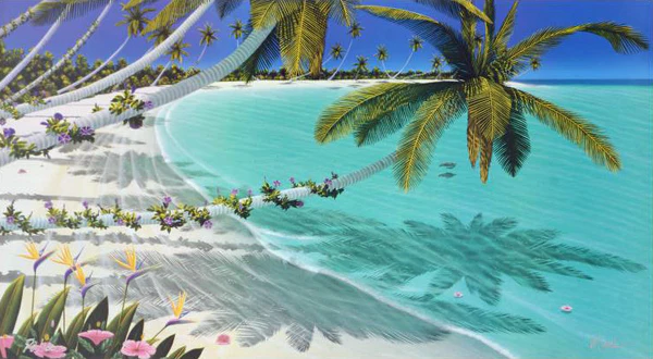 Dan Mackin Limited Edition Lithograph on Paper: "First Swim" - Dan Mackin