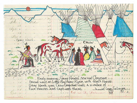 Daniel Long Soldier Hand Signed and Numbered Fine Art Giclée:"Gray Hawk ...