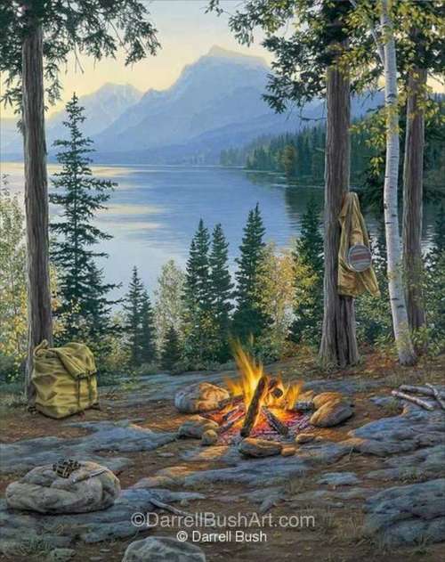 Darrell Bush Hand Signed and Numbered Limited Edition Giclee:"Room with ...