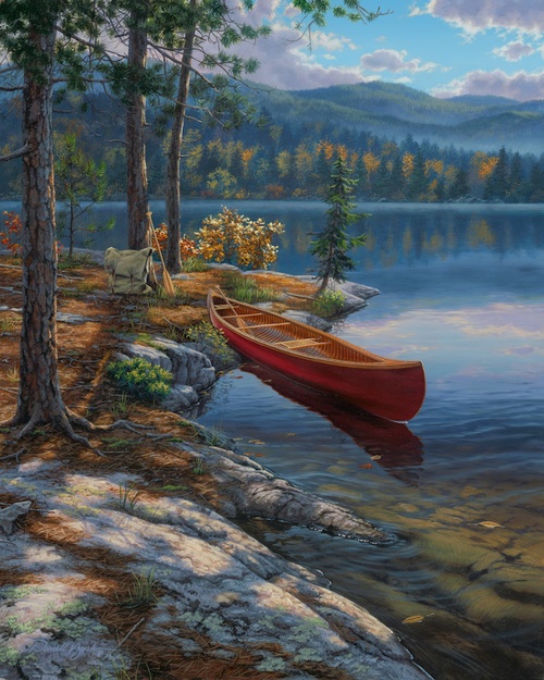 Darrell Bush Hand Signed and Numbered Limited Edition Giclee:"Time Well ...