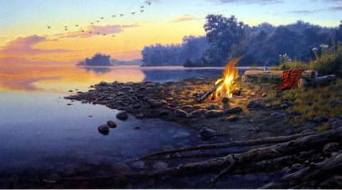 Darrell Bush Print-Signed and Numbered:"Fireside Point" - Darrell Bush