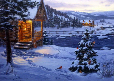 Darrell Bush Print-Signed:"The Giving Tree" - Darrell Bush