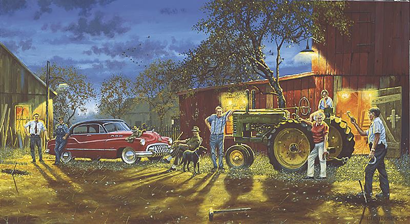Dave Barnhouse Handsigned and Numbered Limited Edition Print:"Pitchin ...