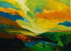 David Leverett Limited Edition Lithograph on Paper: "Greenfields ...