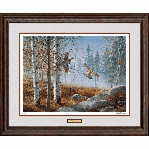 David Maass Artist Proof Limited Edition Print:"Morning Double Grouse ...