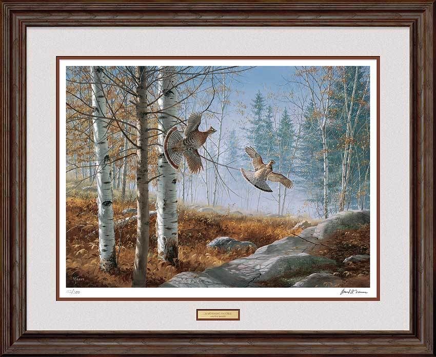 David Maass Artist Proof Limited Edition Print:"Morning Double Grouse ...