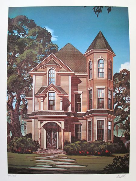 David Mann Hand Signed Limited Edition Lithograph:"Gothic House ...