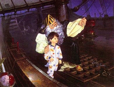 DEAN MORRISSEY 15X19 Secondary Market Art: "SIGHTING OFF STERN AP ...