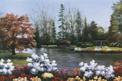 Diane Romanello Limited Edition Giclee on Canvas: " Lakeside View ...