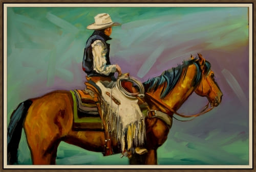 DIANE WHITEHEAD 29.5X43.5 STACKED FLOAT FRAMED CANVAS:"COOL AUGUST ...