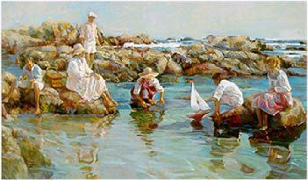 Don Hatfield Artist Signed Limited Edition Serigraph on paper:"Seashore ...