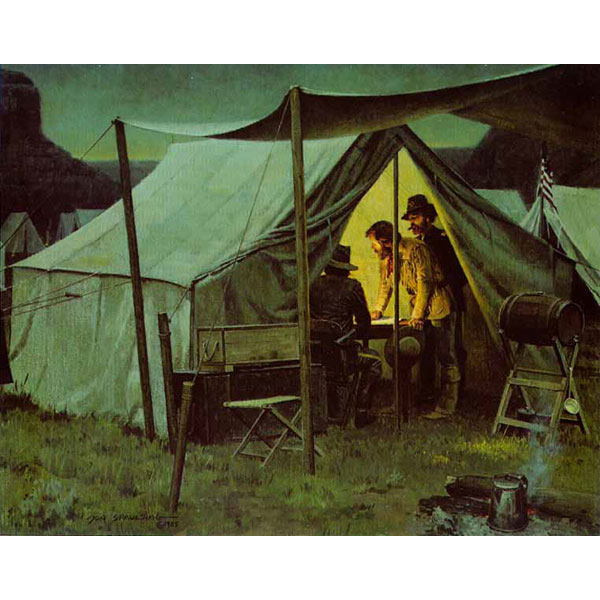 DON SPAULDING 16X20 Secondary Market Art: "COMMAND TENT" - SPAULDING, DON