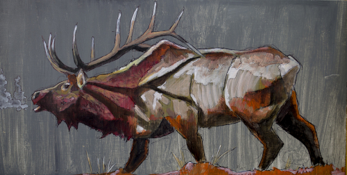 Ed Anderson 30 x 60 Open Edition Giclee on Canvas:"Elk Gray Bugle" - Ed ...