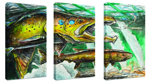 Ed Anderson 40 x 60 Canvas Giclee Art:"The Chase" - Ed Anderson