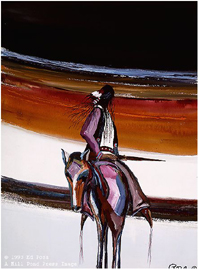 Ed Posa Limited Edition Paper Print:"Sunset Rider" - Ed Posa