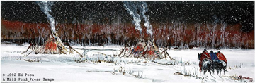 Ed Posa Limited Edition Paper Print:"Winter's First Snow" - Ed Posa