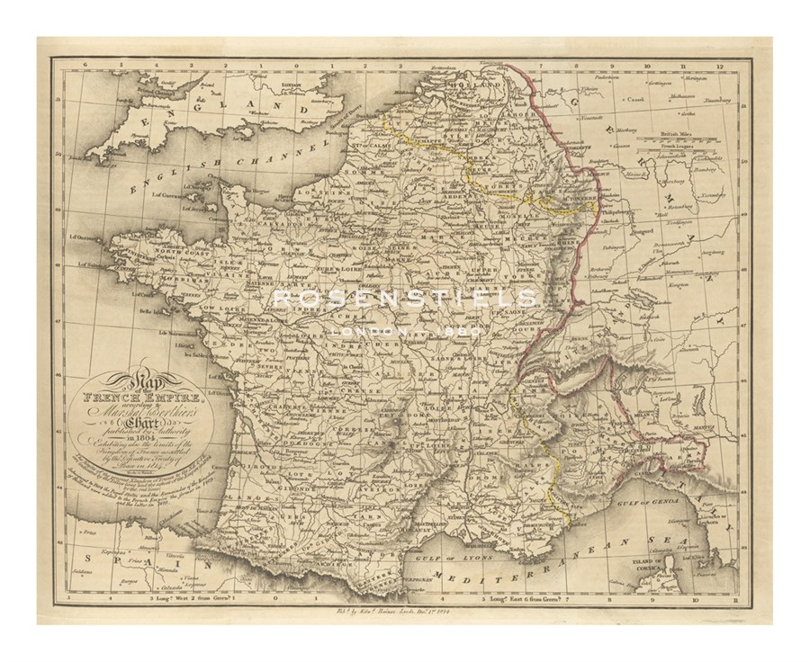 Edward Baines Hand Numbered Limited Edition Print on Paper :"Map of the ...