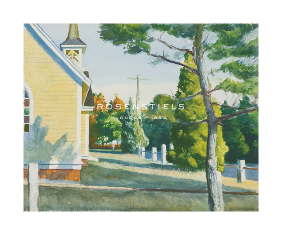 Edward Hopper Hand Numbered Limited Edition Print on Paper :"Church in ...