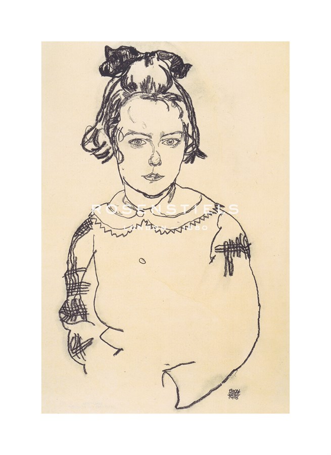 Egon Schiele Hand Numbered Limited Edition Print on Paper :"Portrait of ...