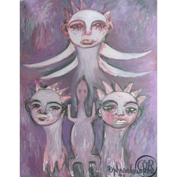 Ephrem Kouakou Acrylic on Canvas:"Original 7" - Ephrem Kouakou Original Art