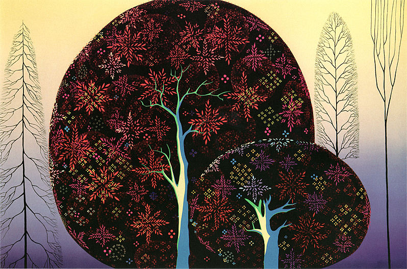 Eyvind Earle Limited Edition, Serigraph on Paper: "A Tree Poem ...
