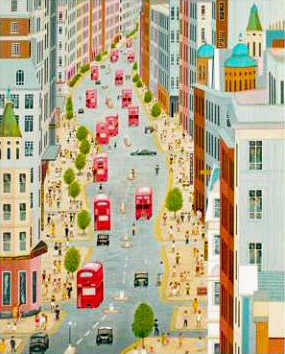 Fanch Ledan Limited Edition Artist Proof Lithograph on Paper: "London ...