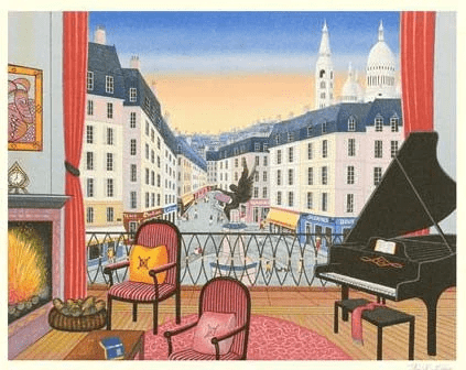 Fanch Ledan Limited Edition Lithograph on Paper: "Paris Buttes" - Fanch ...