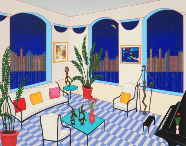 Fanch Ledan Limited Edition Serigraph on Paper: "Interior with ...