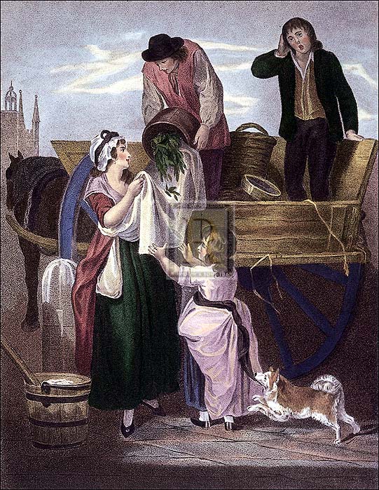 Francis Wheatley Artist Hand Colored Copper Plate Printed Atelier Print ...