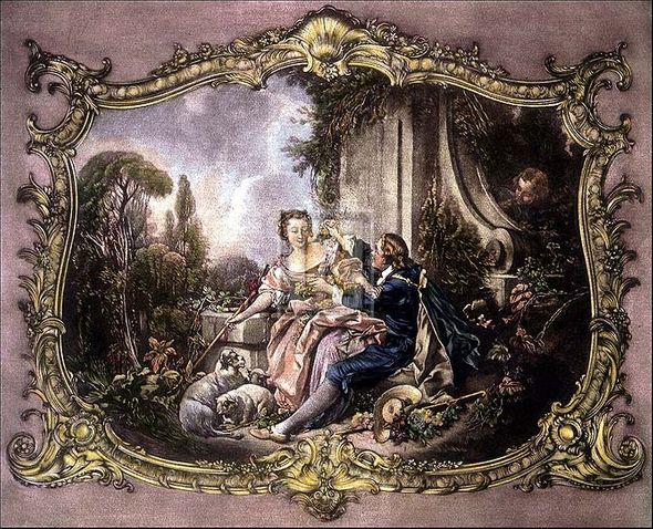 Francois Boucher Artist Hand Colored Copper Plate Printed Atelier Print ...