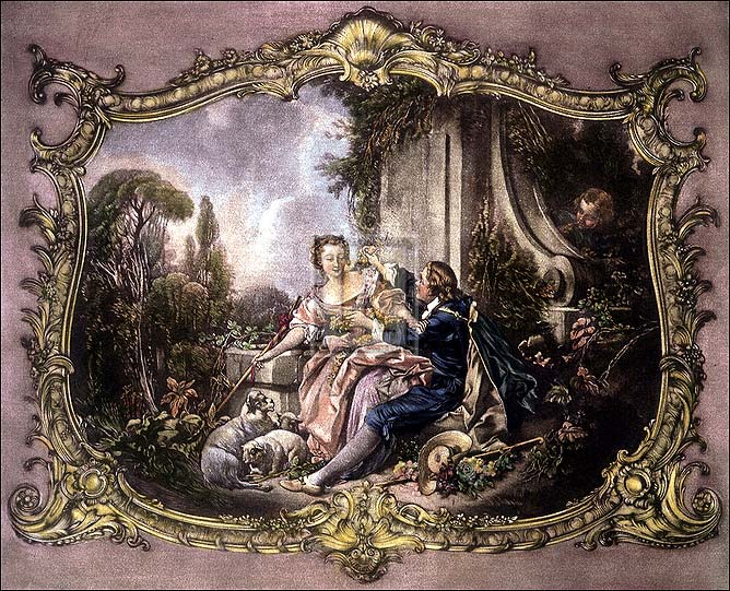 Francois Boucher Artist Hand Colored Copper Plate Printed Atelier Print ...