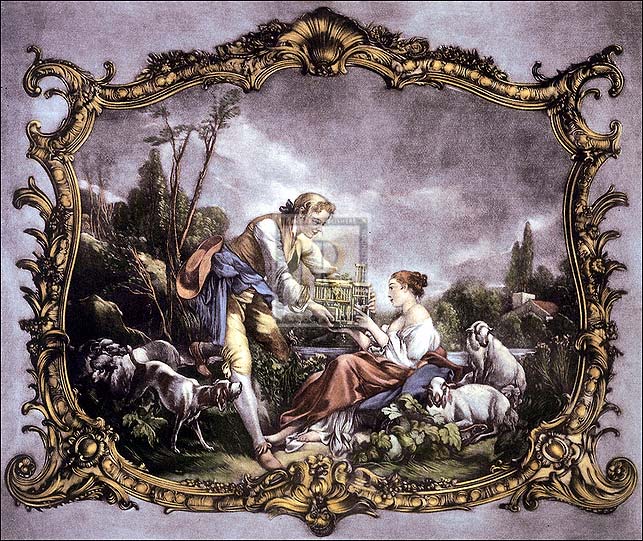 Francois Boucher Artist Hand Colored Copper Plate Printed Atelier Print ...