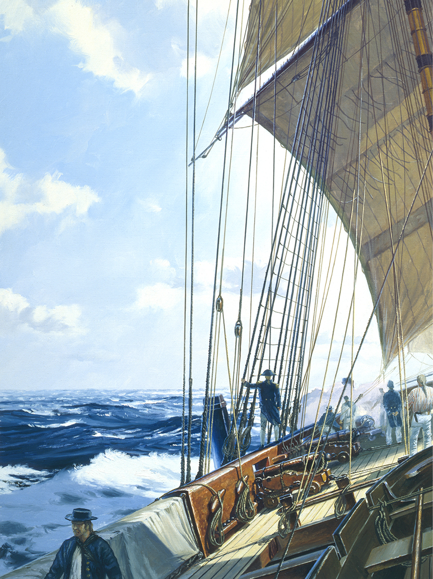 Geoff Hunt Artist Signed Limited Edition Giclee Print:"Post Captain ...
