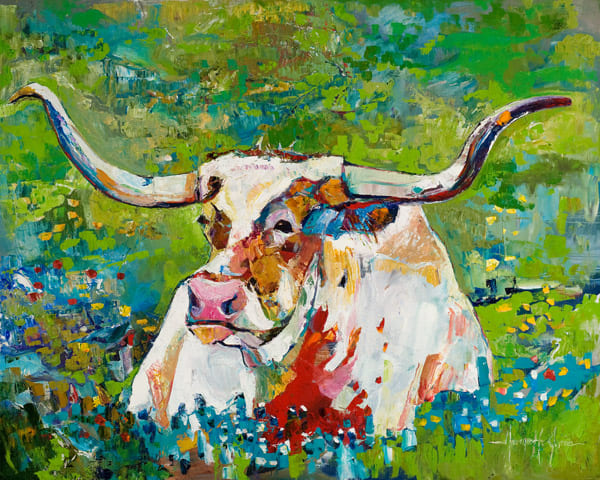 George Jones 32 x 40 Open Edition Giclee on Canvas:"Bluebonnet ...