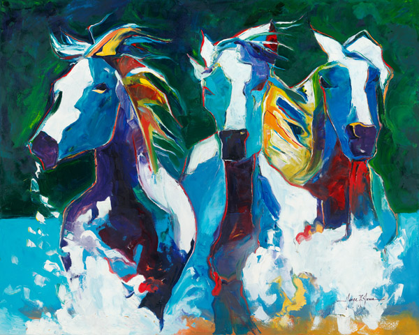 George Jones 40 x 50 Open Edition Giclee on Canvas:"Full Gallop ...