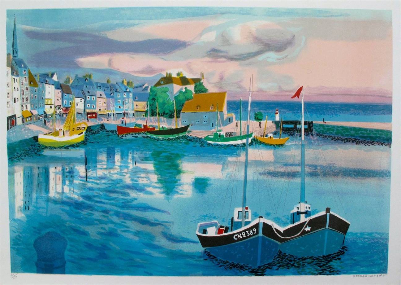 Georges Lambert Limited Edition Hand Signed Lithograph:"Honfleur ...