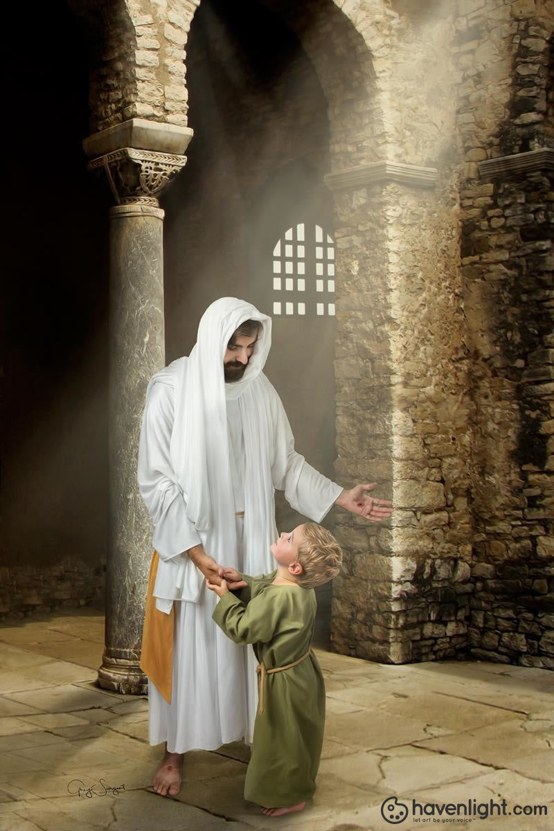 Greg Sargent Fine Art Canvas Giclee: "Feeling My Savior's Love" - Greg ...
