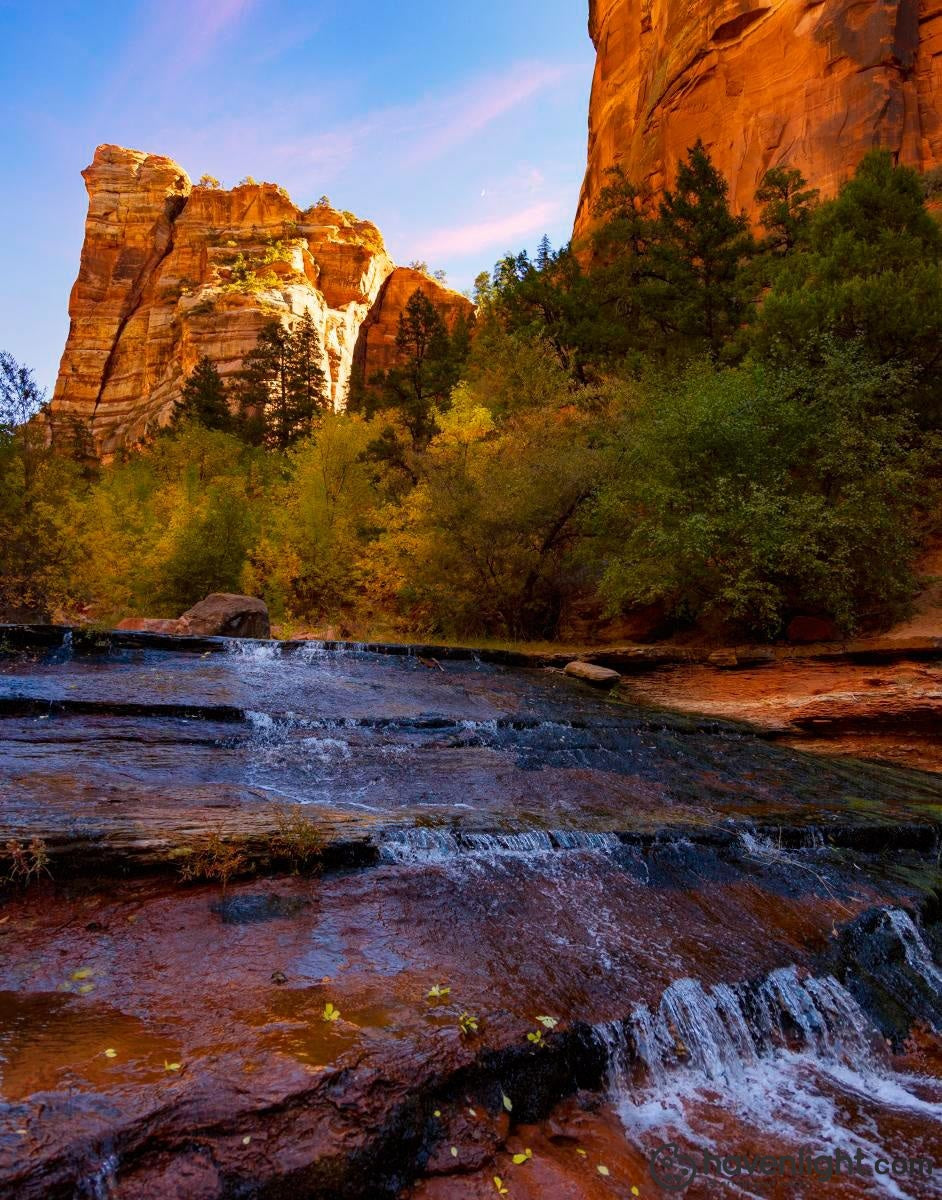 Greg Sargent Fine Art Canvas Giclee: "Morning At The Falls" - Greg Sargent