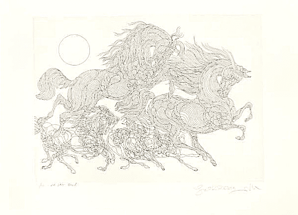 Guillaume Azoulay Limited Edition Etching on Paper: "Le Saut ...