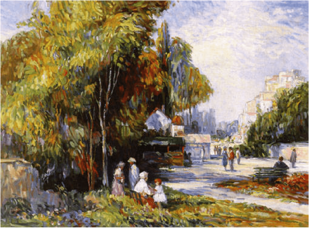 Henri Plisson Artist Signed Limited Edition Serigraph on paper:"Sunday ...