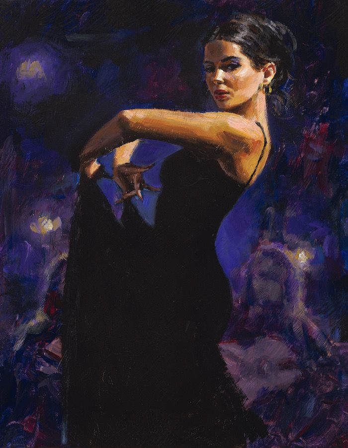 Fabian Perez Artist Signed Limited Edition Archival Canvas: "Colors of ...