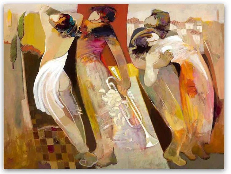 Hessam Abrishami Artist Signed Limited Edition Archival Canvas:"Lover's ...