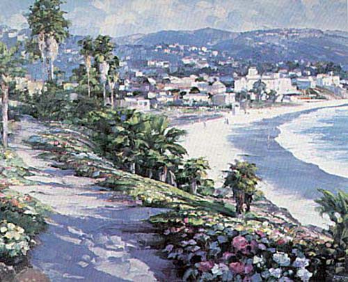 Howard Behrens Limited Edition Serigraph on Paper: "Laguna Beach ...