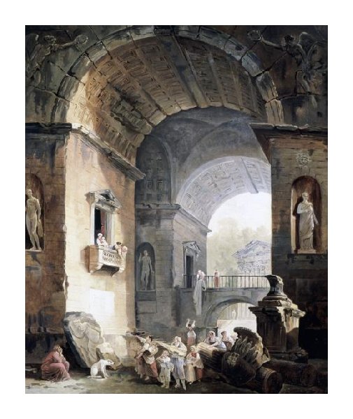 Hubert Robert Fine Art Open Edition Giclée:"Musicians" - Hubert Robert