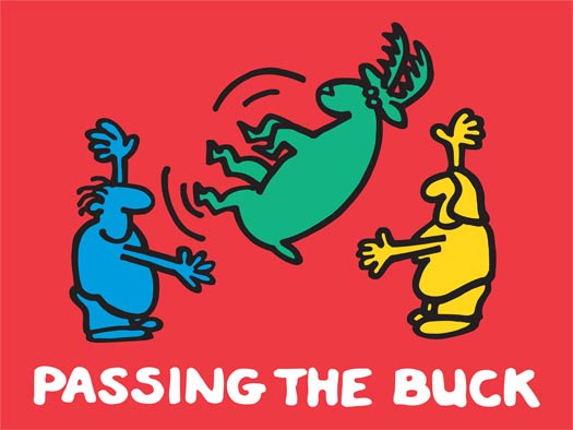 Ileana Grimm Giclee on Canvas: "Passing the Buck" - Ileana Grimm