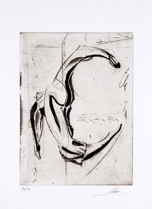 Isaac Kahn Hand Signed and Numbered Limited Edition Etchings: "Dancer" - Isaac Kahn Etchings
